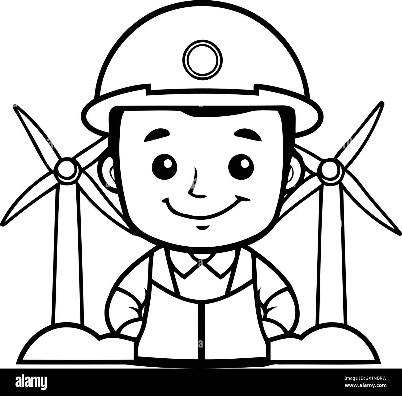 Renewable energy cartoon Black and White Stock Photos & Images - Alamy