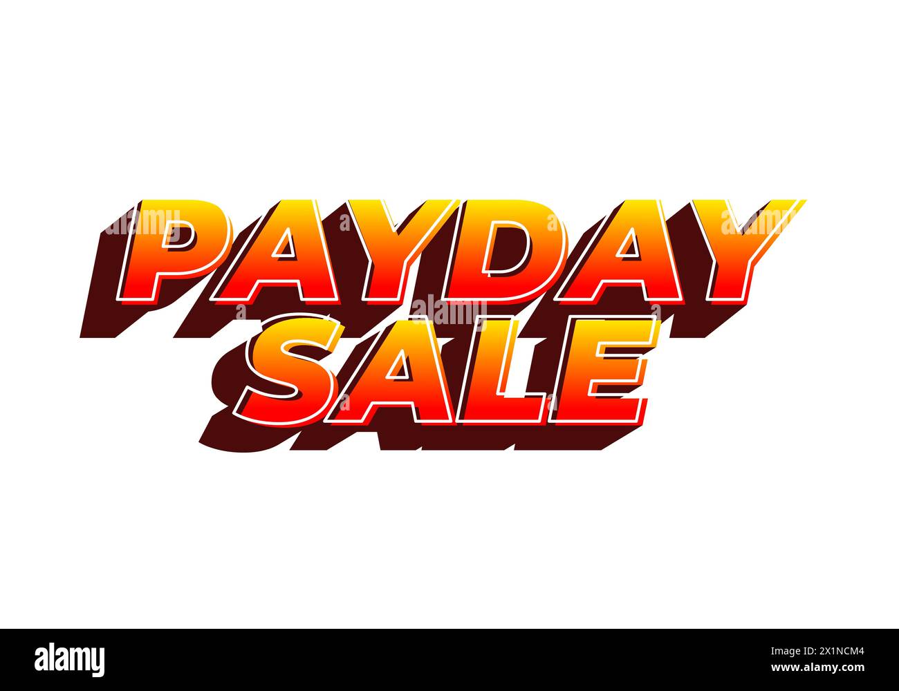 Payday sale. Text effect design in eye catching color and 3d look ...