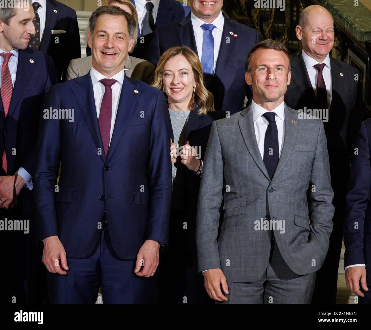 Brussels, Belgium. 17th Apr, 2024. Prime Minister Alexander De Croo ...
