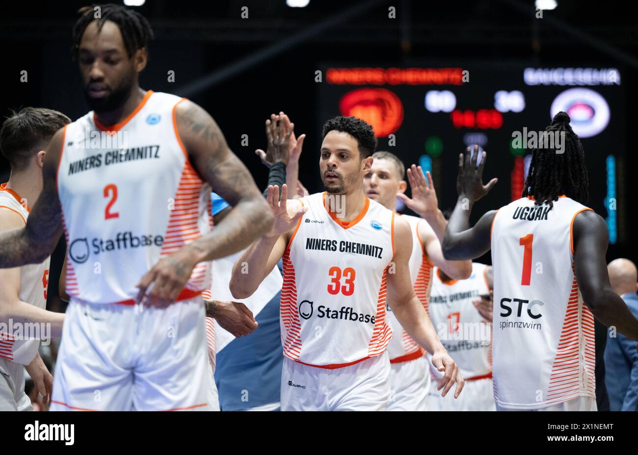 Chemnitz, Germany. 17th Apr, 2024. Basketball, Europe Cup, Niners ...