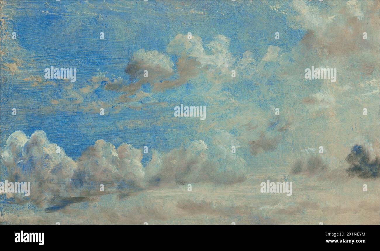 Cloud Study by John Constable. Impressionist Painting of a Summer Sky With Clouds Stock Photo ...