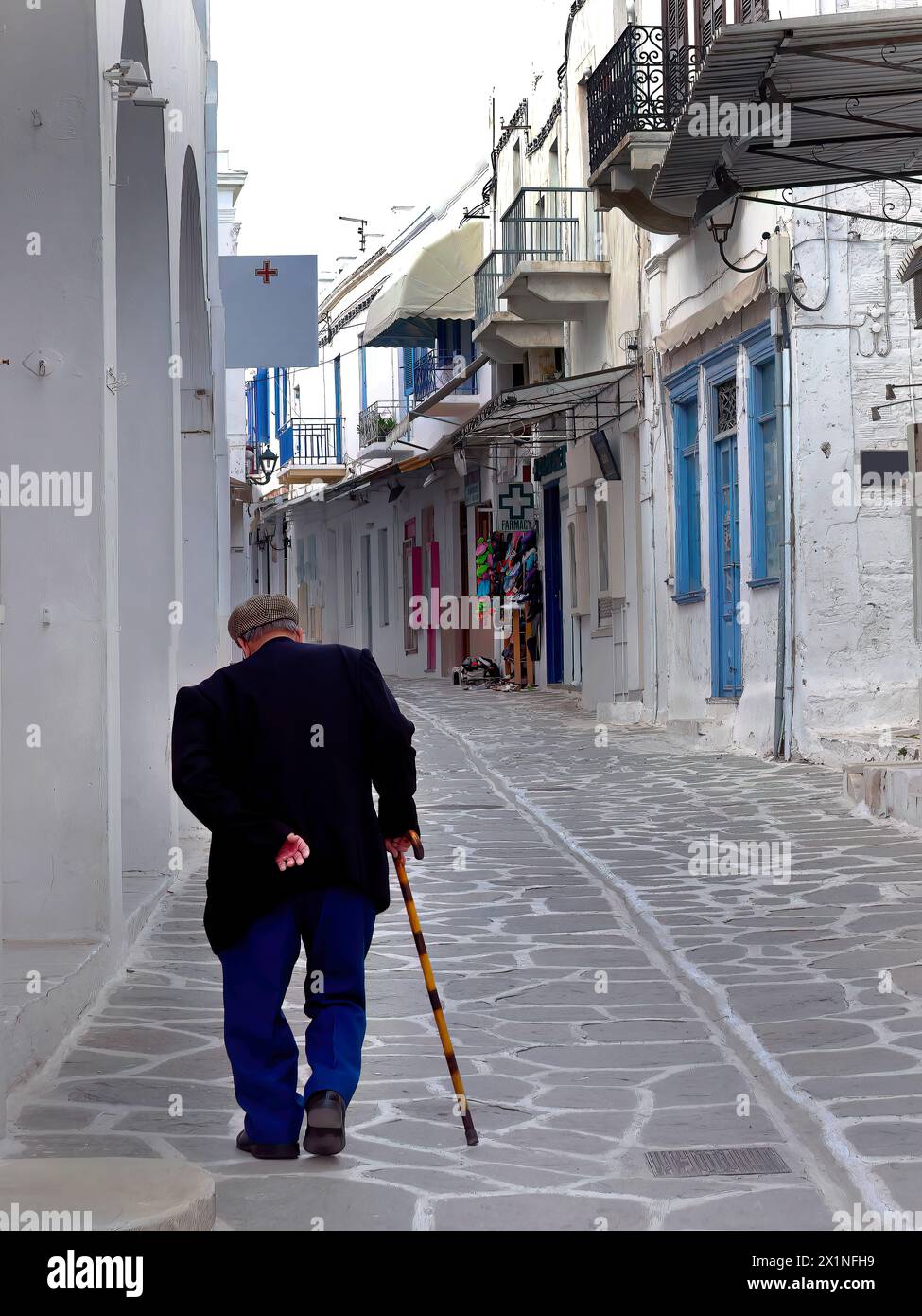 Elderly local man in beret hi-res stock photography and images - Alamy