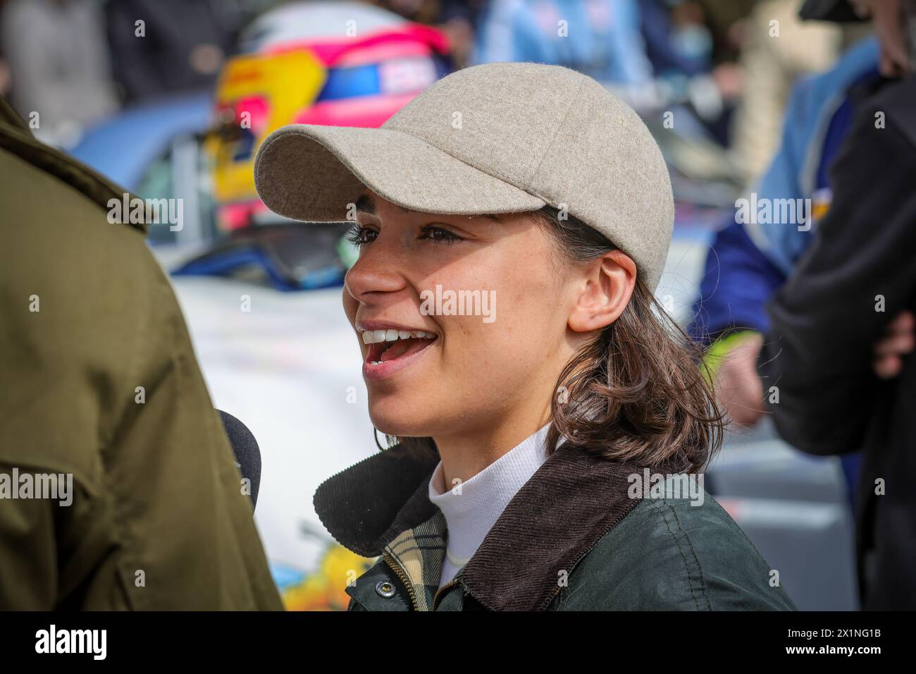World Champion W Series Racing Driver Jamie Chadwick wearing a hat ...