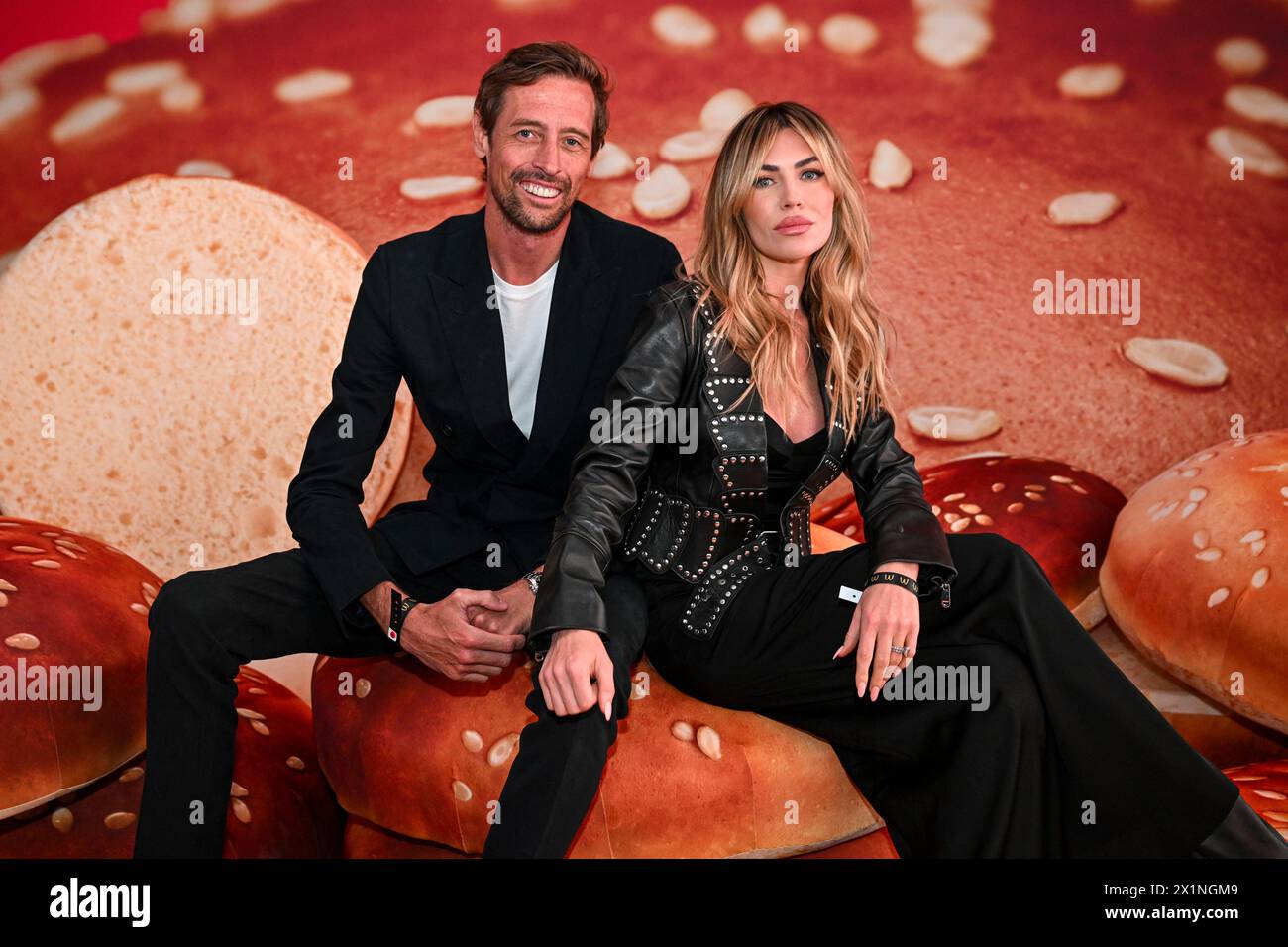 EDITORIAL USE ONLY Peter Crouch and Abbey Clancy at a multi-sensory ...