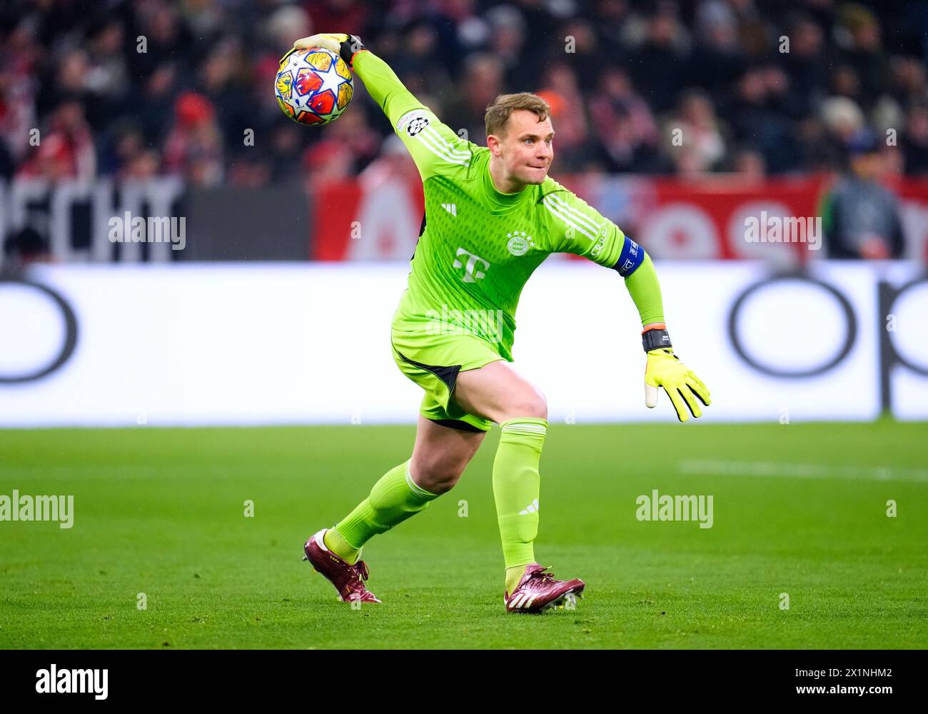 Bayern Munich goalkeeper Manuel Neuer during the UEFA Champions League ...
