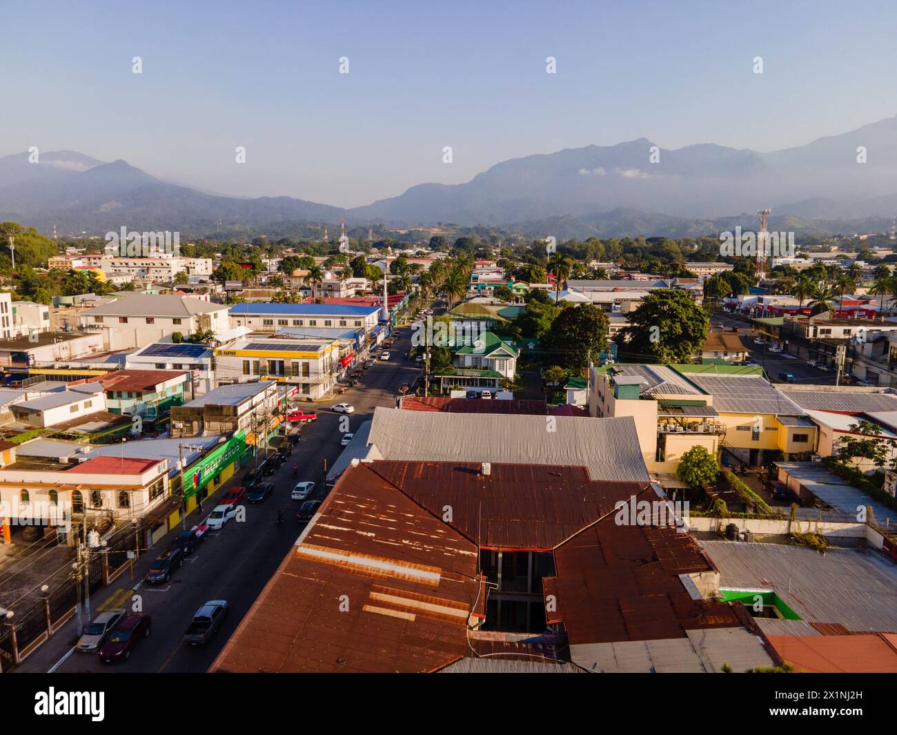 Aerial photograph of La Ceiba, Honduras on a beautiful afternoon Stock ...