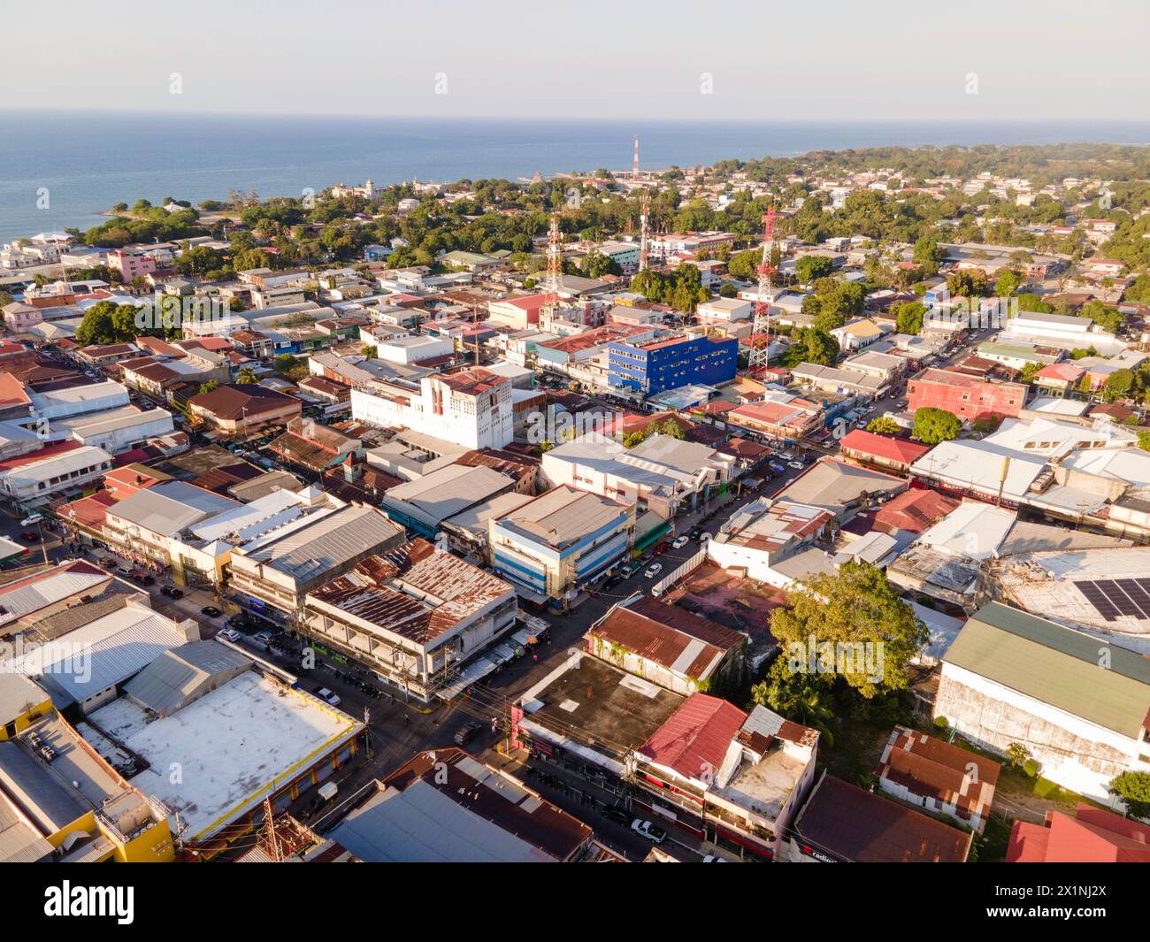 Aerial photograph of La Ceiba, Honduras on a beautiful afternoon Stock ...