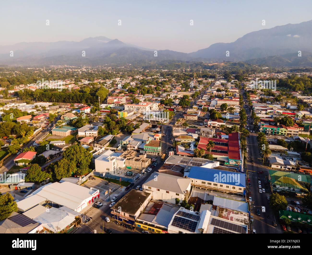 Aerial photograph of La Ceiba, Honduras on a beautiful afternoon Stock ...