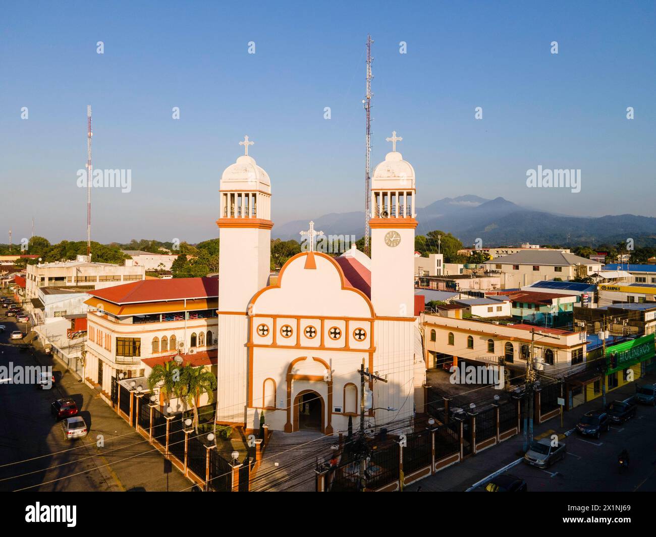 Aerial photograph of Saint Isidore the Laborer Cathedral, La Ceiba ...