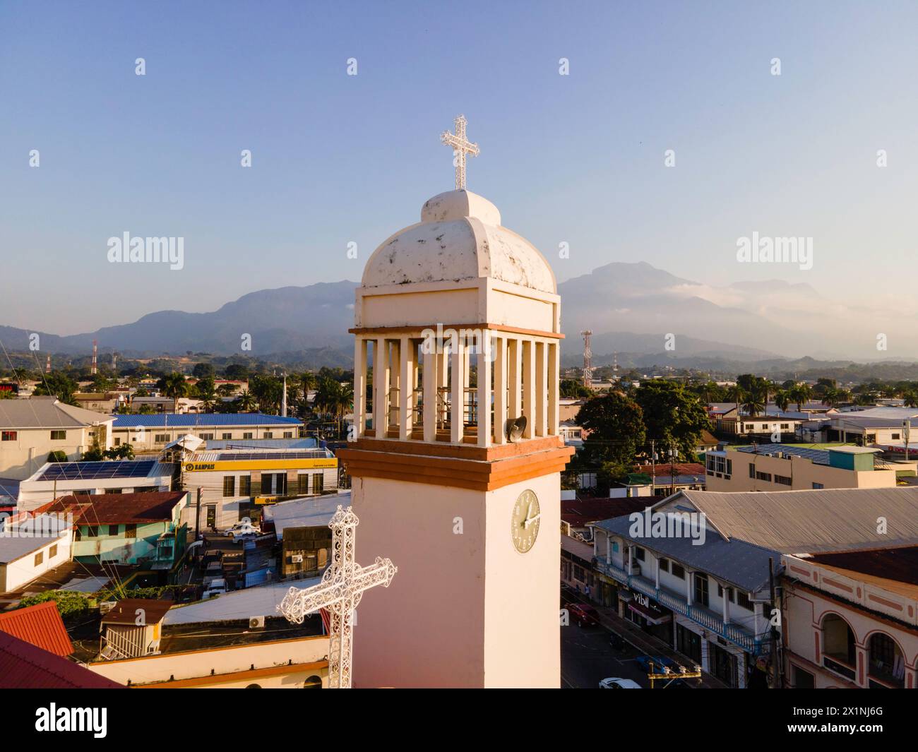 Aerial photograph of Saint Isidore the Laborer Cathedral, La Ceiba ...