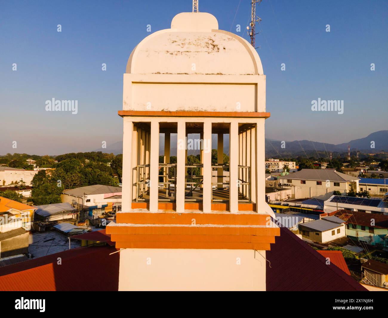 Aerial photograph of Saint Isidore the Laborer Cathedral, La Ceiba ...