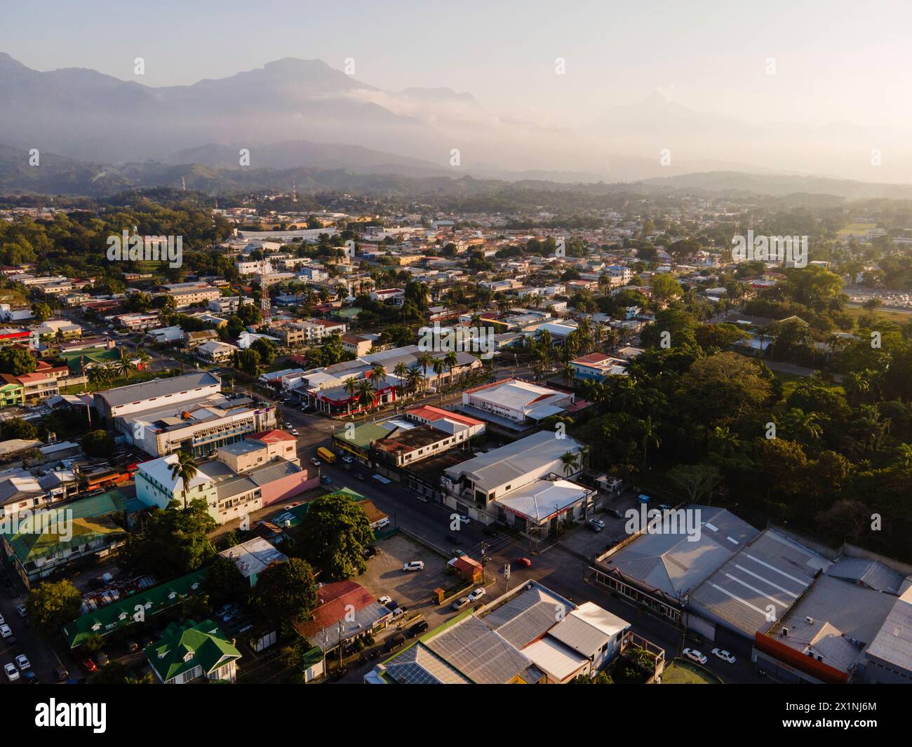 Aerial photograph of La Ceiba, Honduras on a beautiful afternoon Stock ...