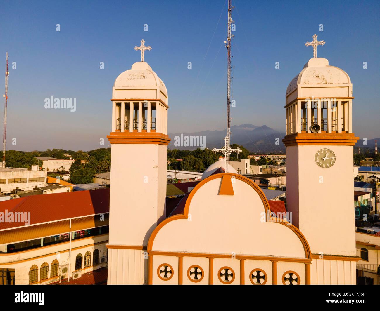 Aerial photograph of Saint Isidore the Laborer Cathedral, La Ceiba ...