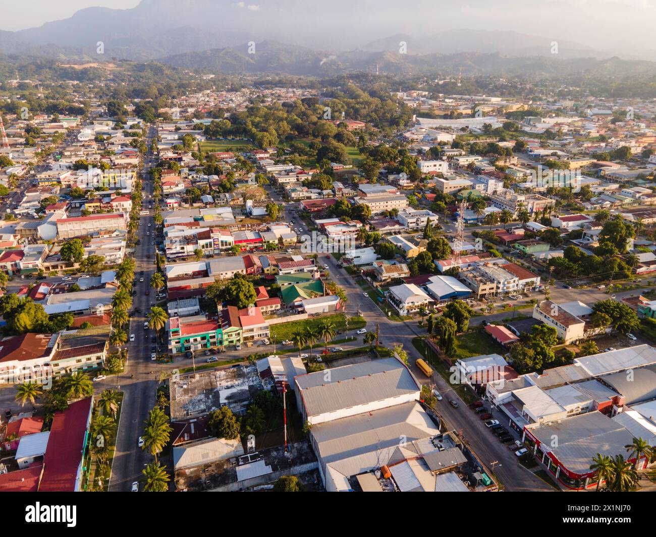 Aerial photograph of La Ceiba, Honduras on a beautiful afternoon Stock ...