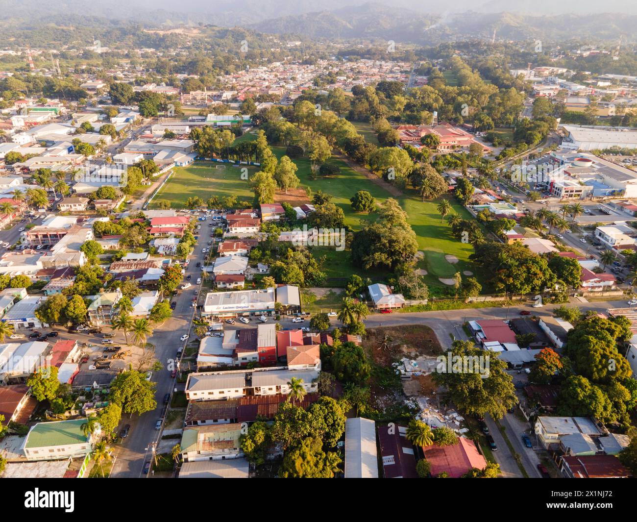 Aerial photograph of La Ceiba, Honduras on a beautiful afternoon Stock ...