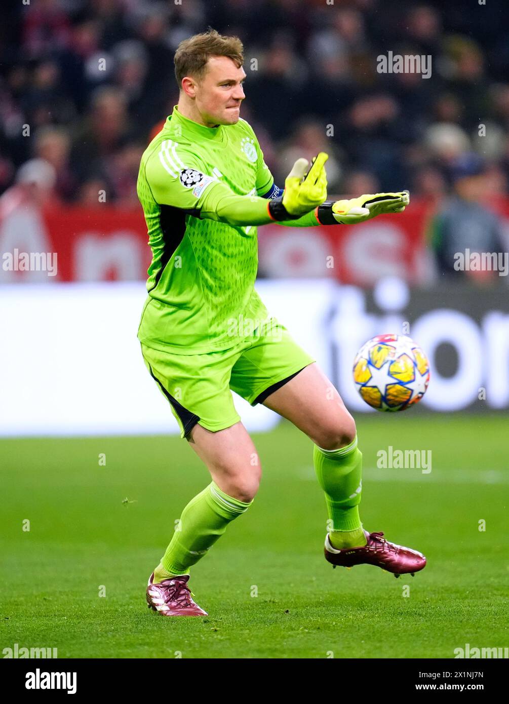 Bayern Munich goalkeeper Manuel Neuer during the UEFA Champions League ...