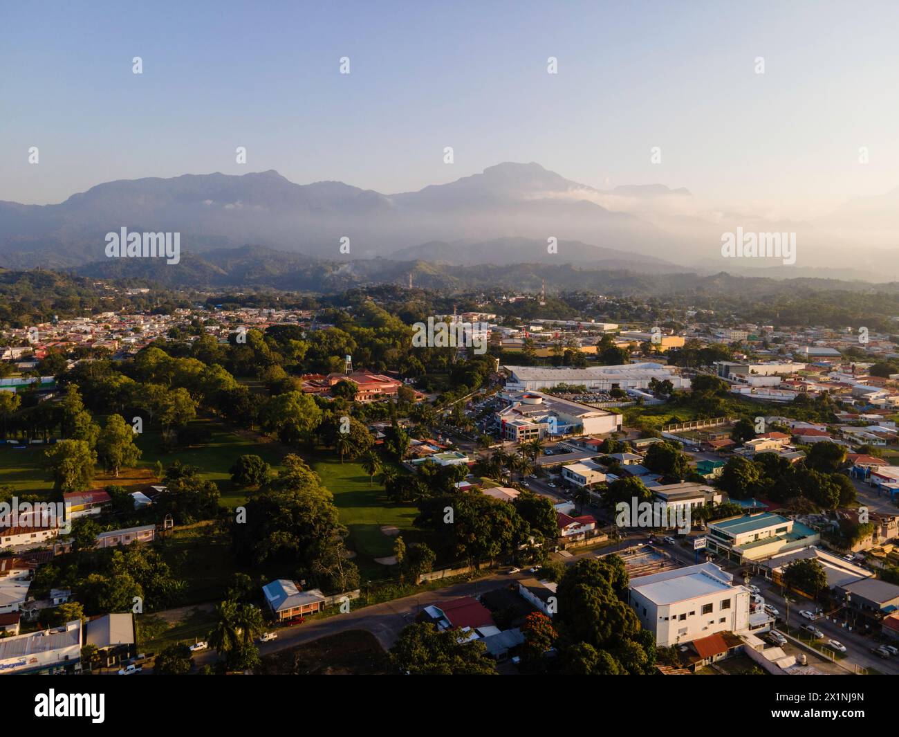 Aerial photograph of La Ceiba, Honduras on a beautiful afternoon Stock ...