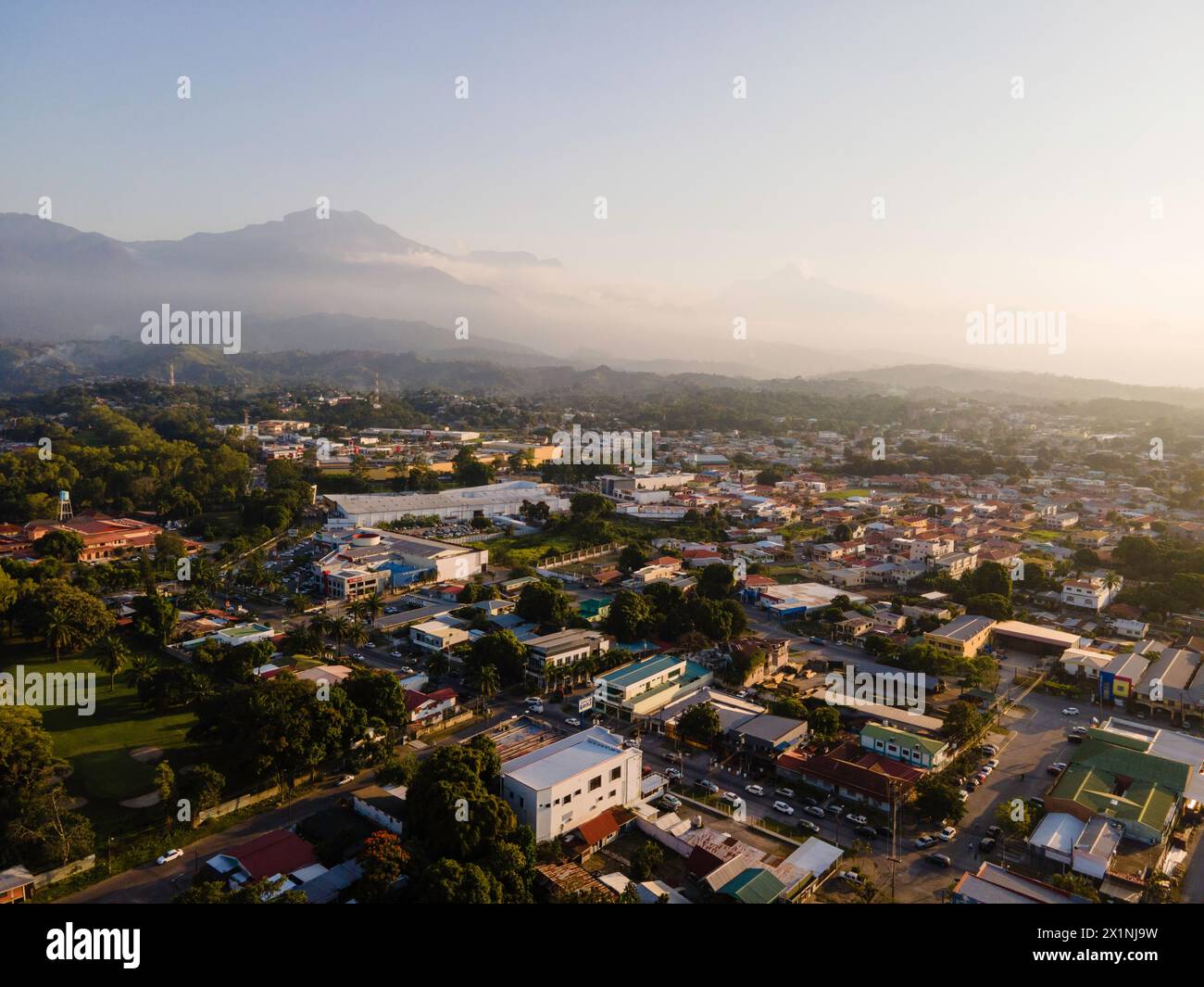 Aerial photograph of La Ceiba, Honduras on a beautiful afternoon Stock ...