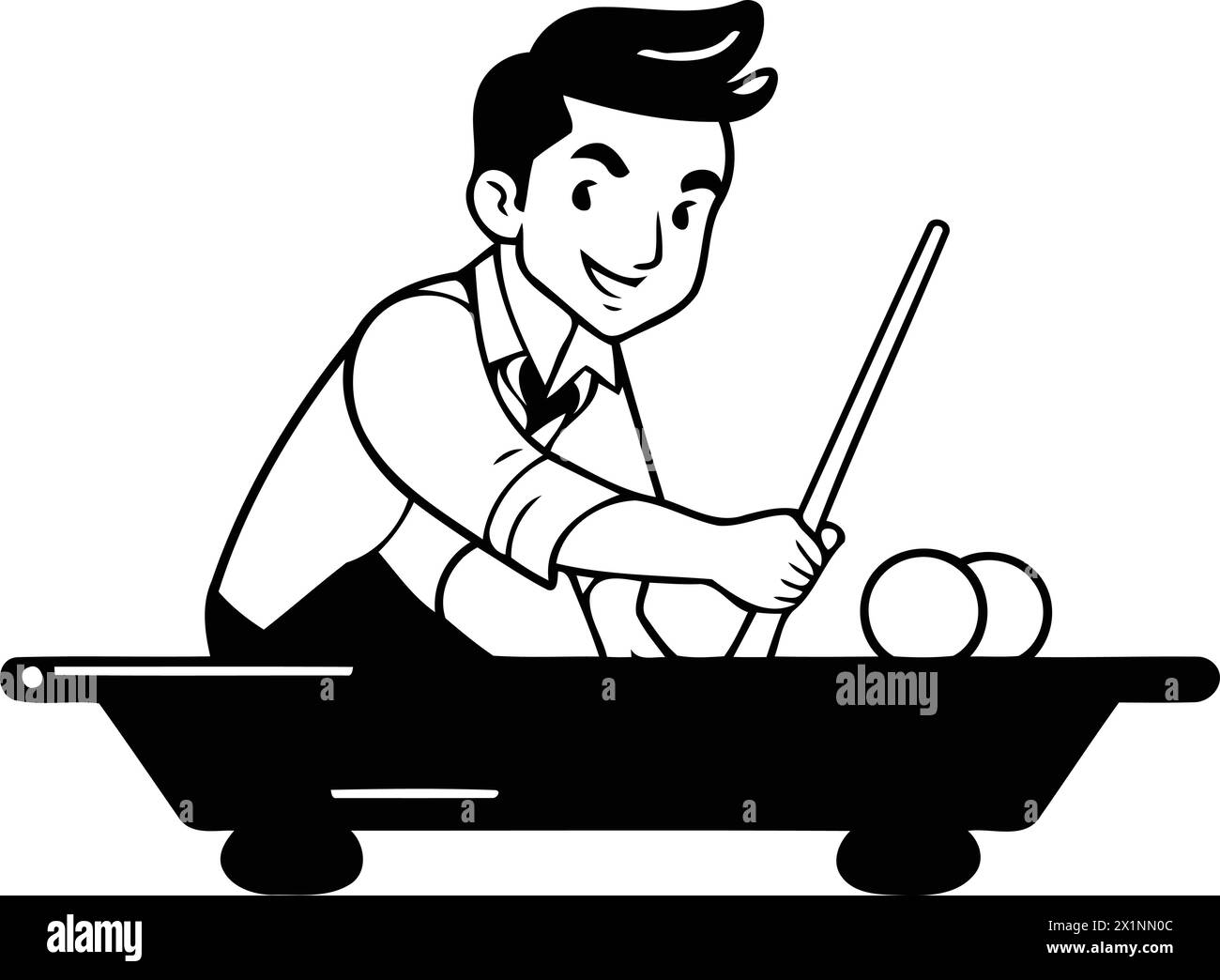 Cue ball illustration Black and White Stock Photos & Images - Alamy