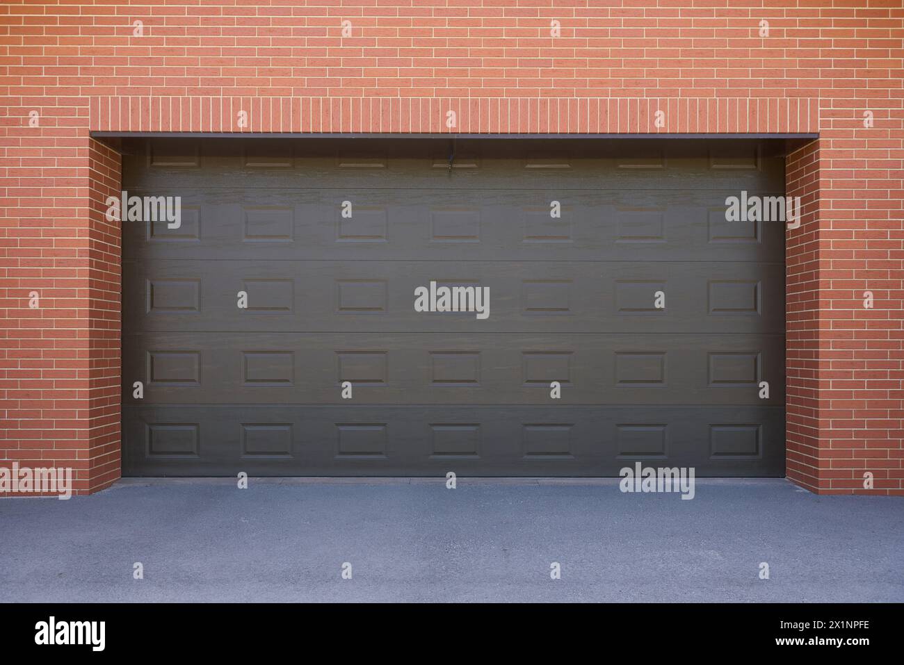 Modern garage with wide gates Stock Photo - Alamy
