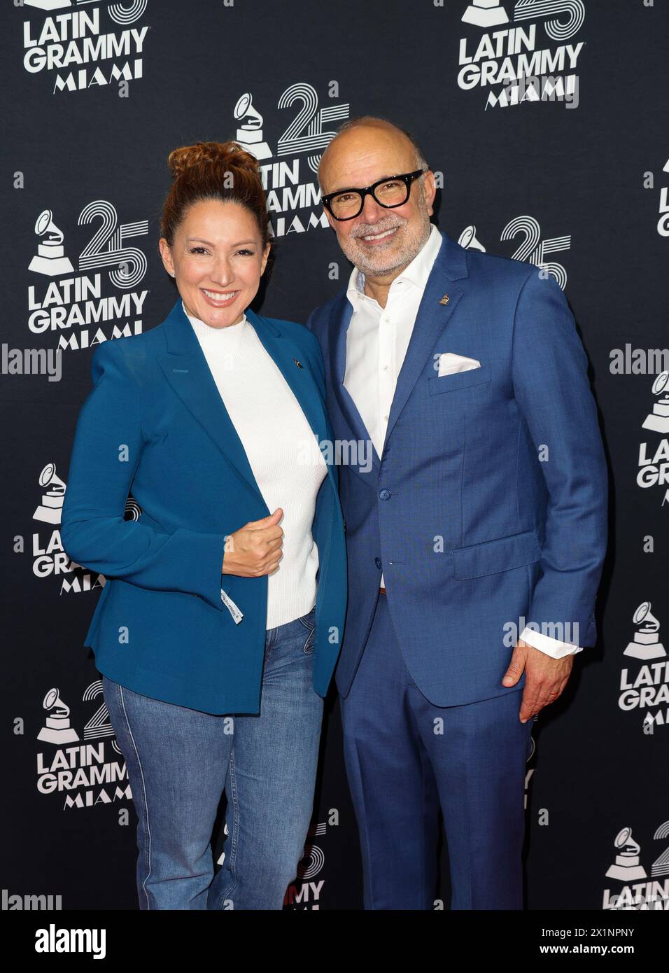 MIAMI, FLORIDA - APRIL 17: Erika Ender and Manuel Abud, CEO of The ...