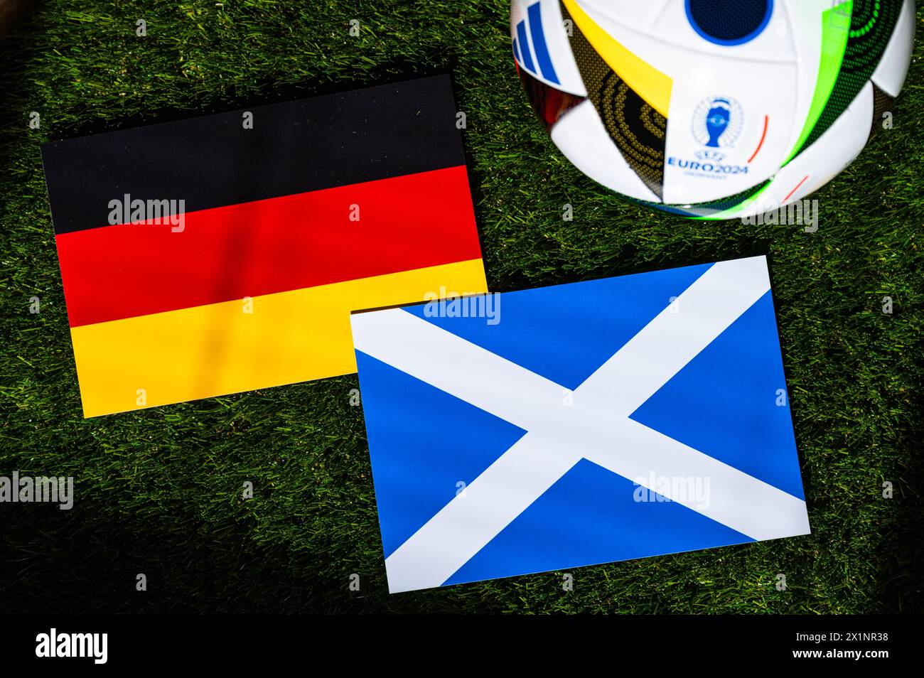 MUNICH, GERMANY, APRIL 17, 2024: Germany vs Scotland, Euro 2024 Group A ...