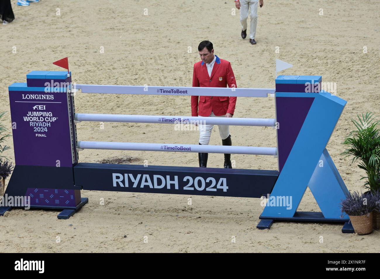 Devin Ryan walking the course before the Longines FEI Jumping World Cup ...