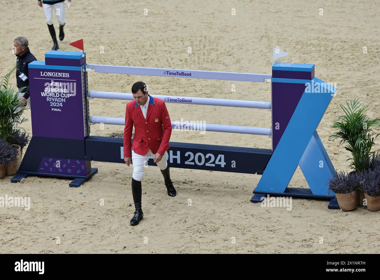 Devin Ryan walking the course before the Longines FEI Jumping World Cup ...