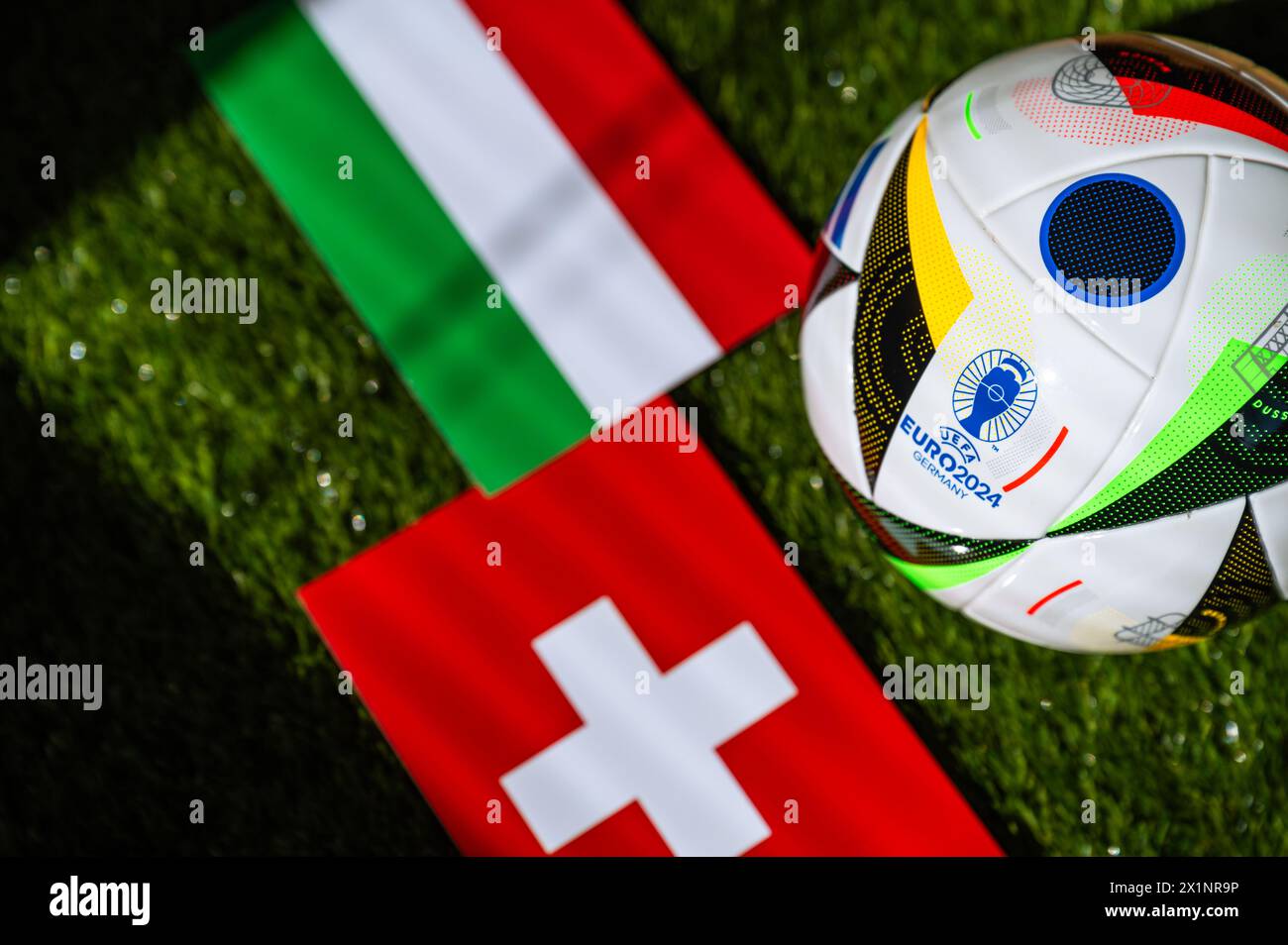 LEIPZIG, GERMANY, APRIL 17, 2024: Hungary vs Switzerland, Euro 2024 ...