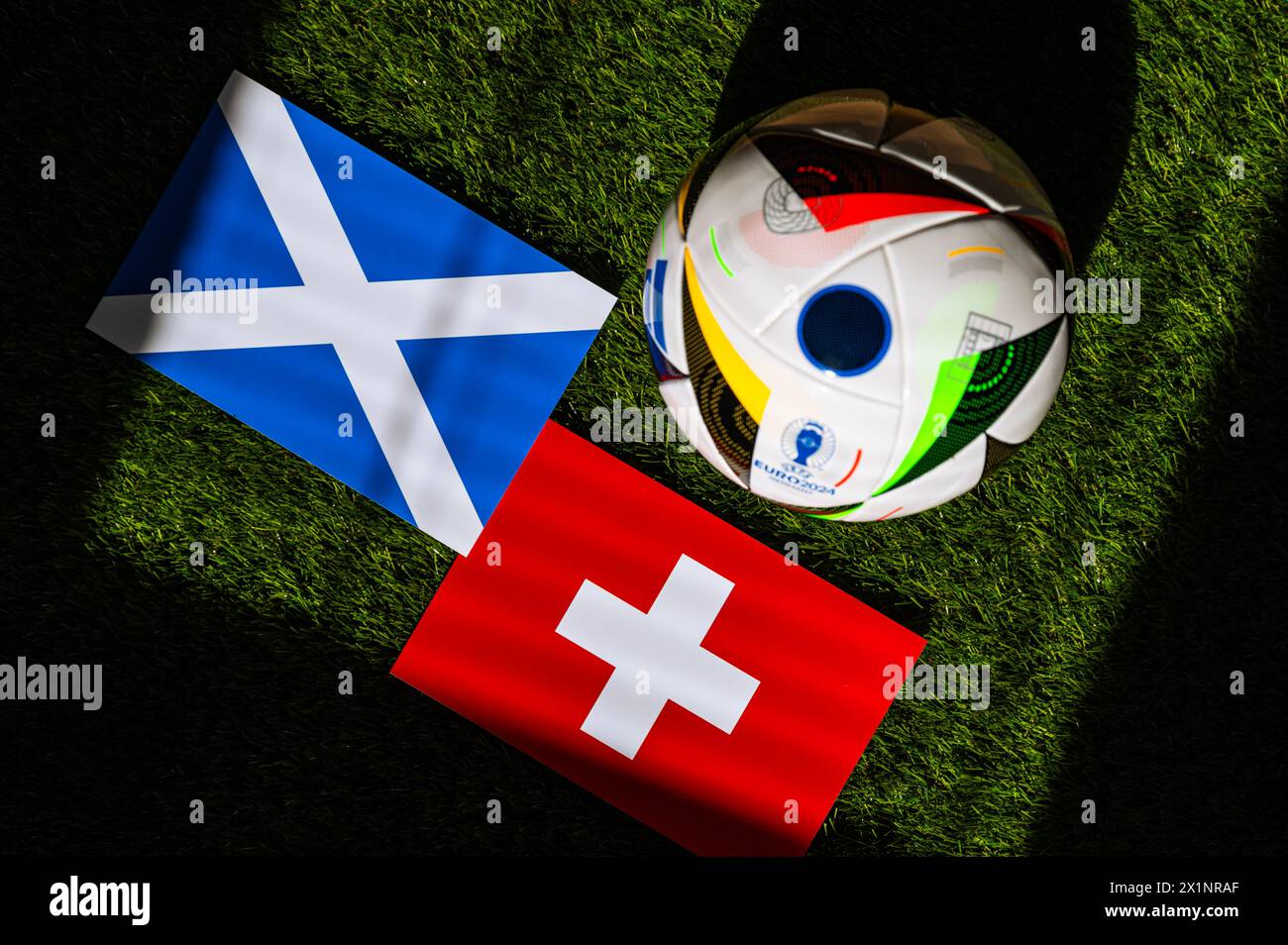 MUNICH, GERMANY, APRIL 17, 2024: Scotland vs Switzerland, Euro 2024 ...