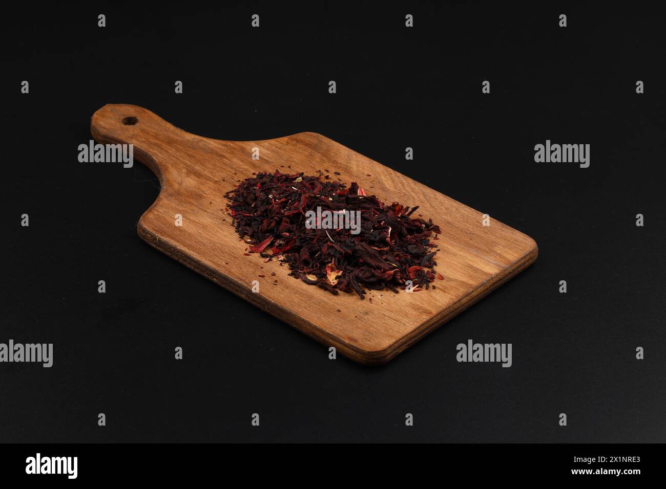 Hibiscus, a pile of red dried Hibiscus tea leaves. Karkade tea. On ...