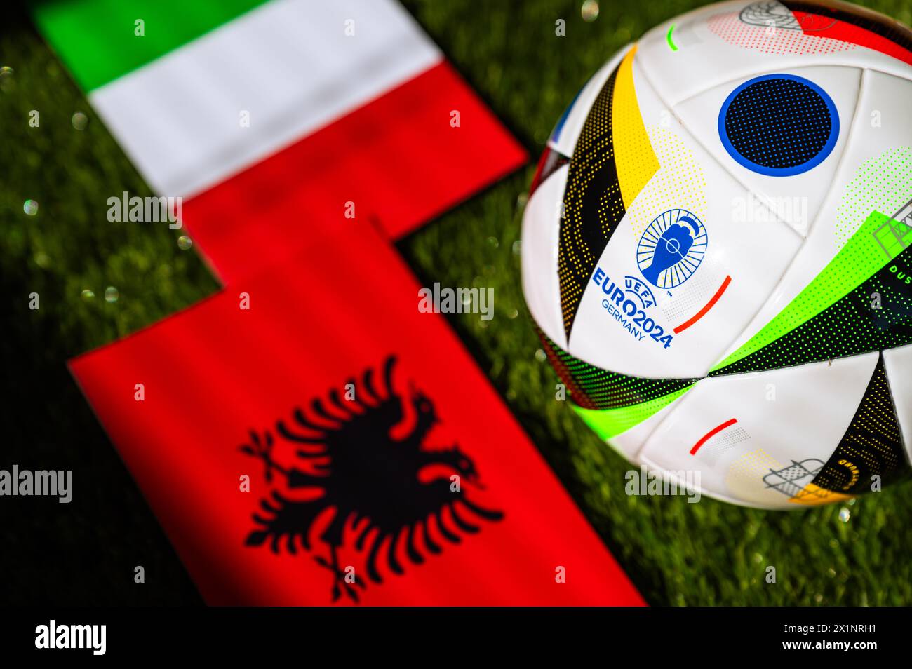 BERLIN, GERMANY, APRIL 17, 2024: Italy vs Albania, Euro 2024 Group B ...