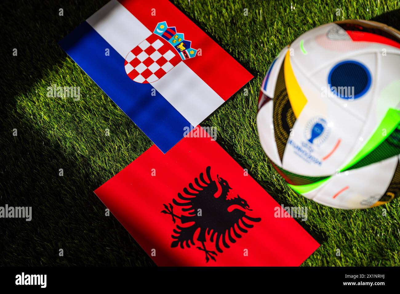 BERLIN, GERMANY, APRIL 17, 2024: Croatia vs Albania, Euro 2024 Group B ...