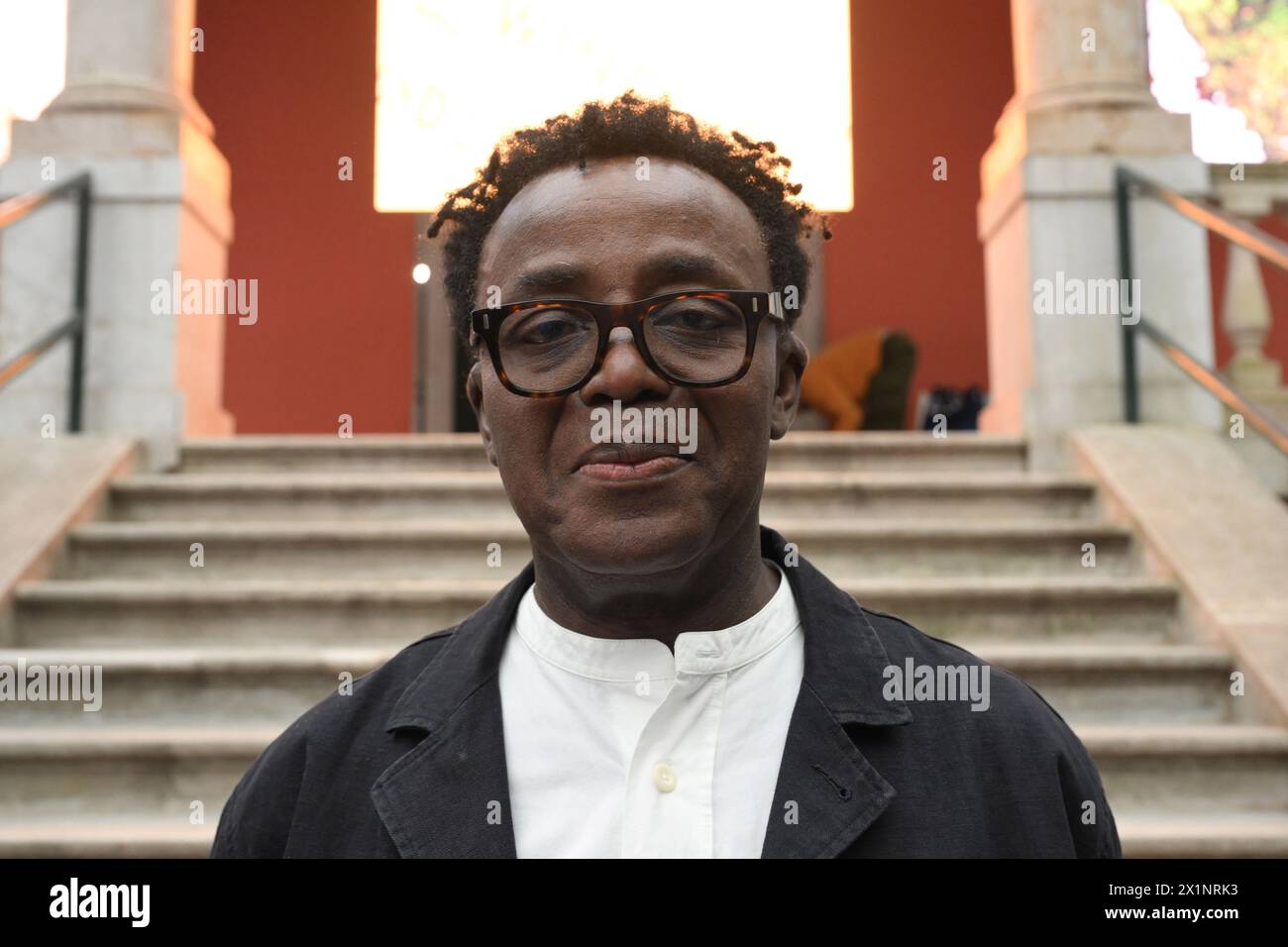 Venedig, Italy. 17th Apr, 2024. The artist John Akomfrah stands in ...