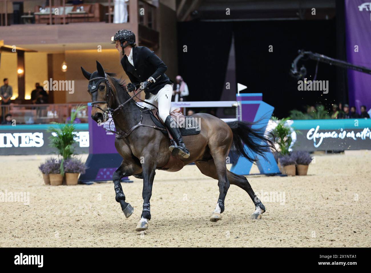 Zain Shady Samir of Egypt with London Eye during the Longines FEI ...