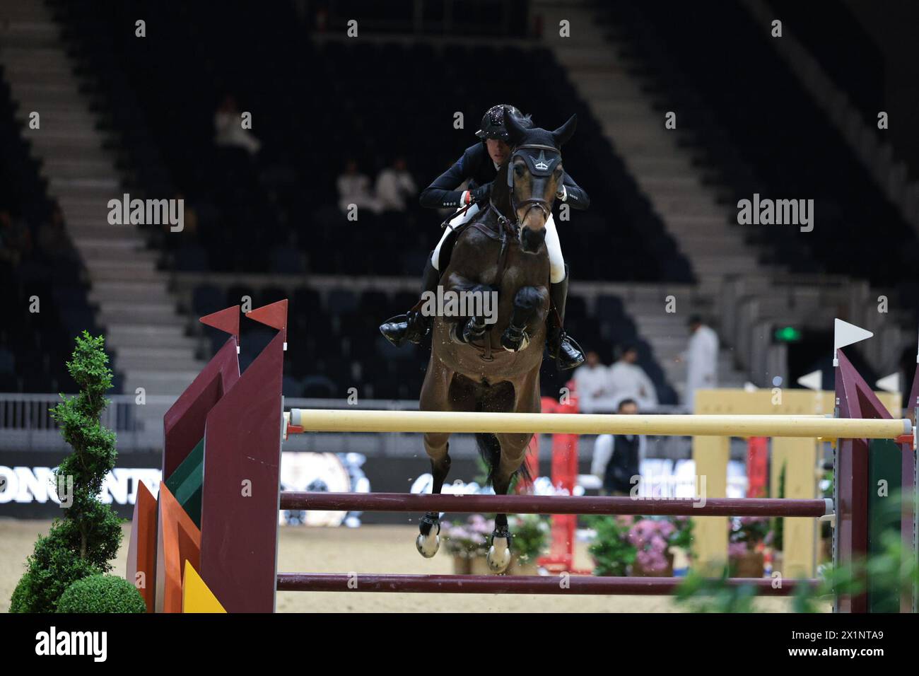 Zain Shady Samir of Egypt with London Eye during the Longines FEI ...