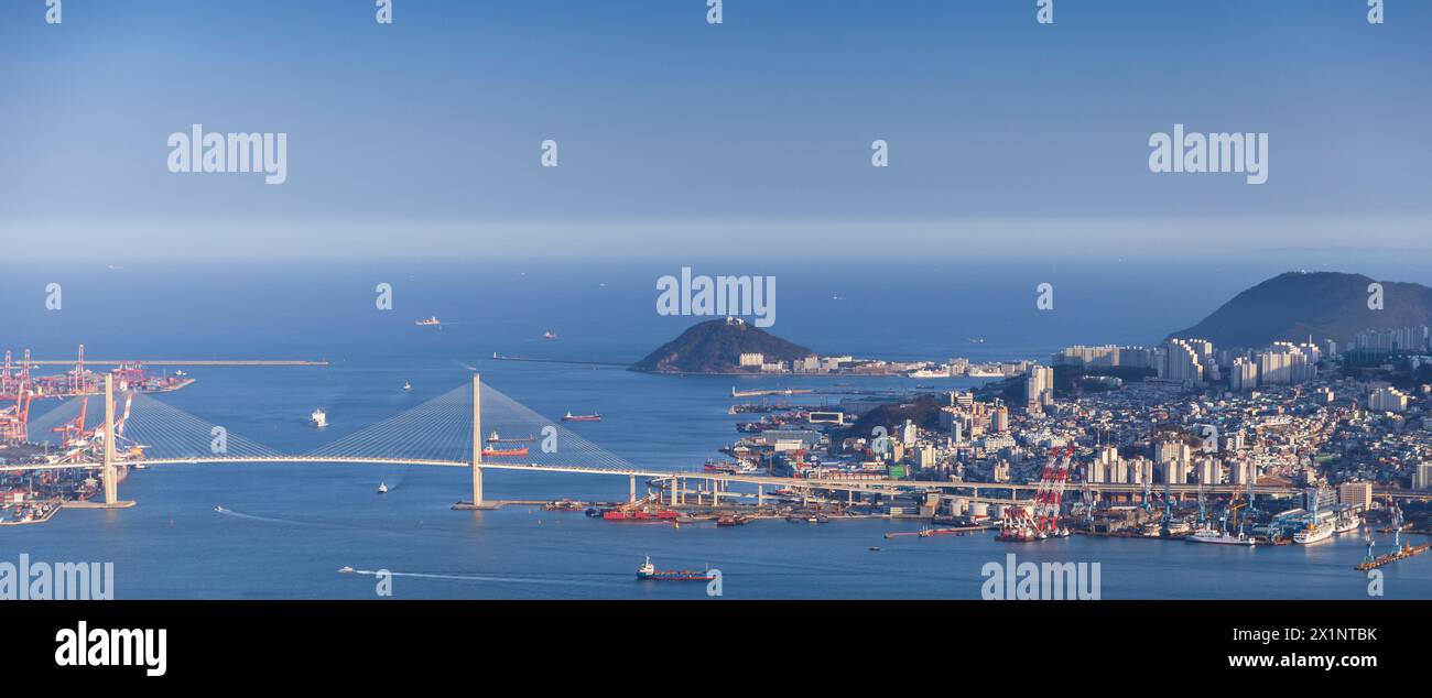 Aerial panoramic view of Busan city, South Korea Stock Photo - Alamy