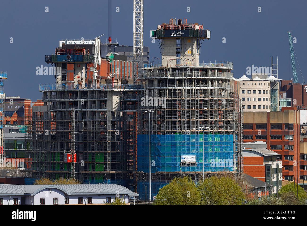 Lisbon Street & Triangle Yard apartment buildings under construction in ...