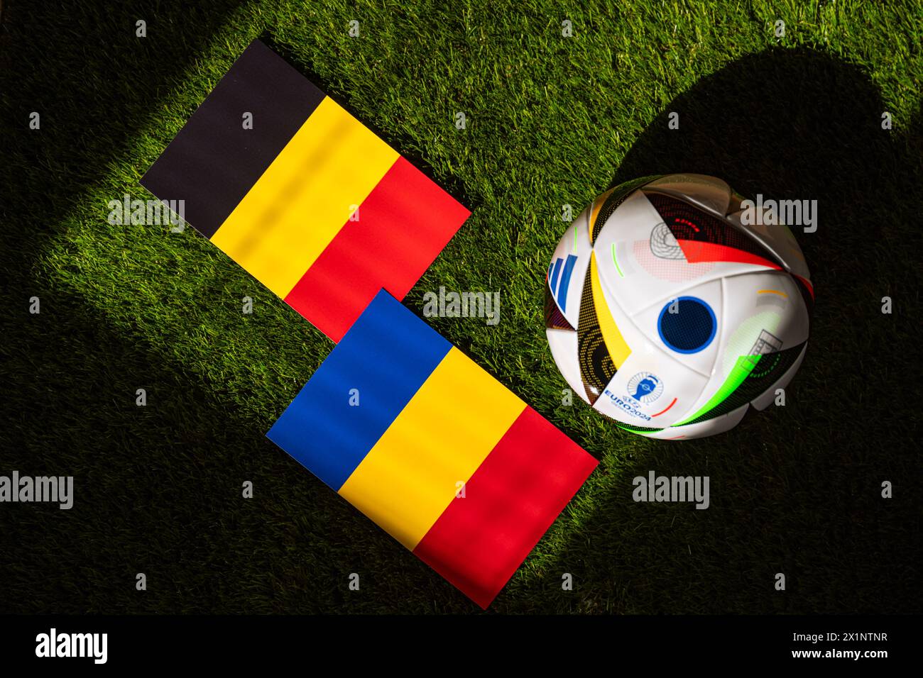 BERLIN, GERMANY, APRIL 17, 2024: Belgium vs Romania, Euro 2024 Group E ...