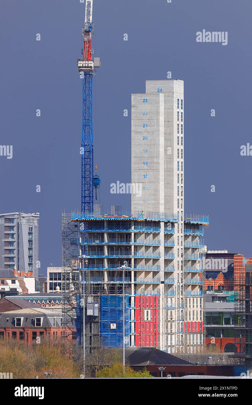 Lisbon Street apartment building under construction in Leeds City Centre,West Yorkshire,UK Stock ...