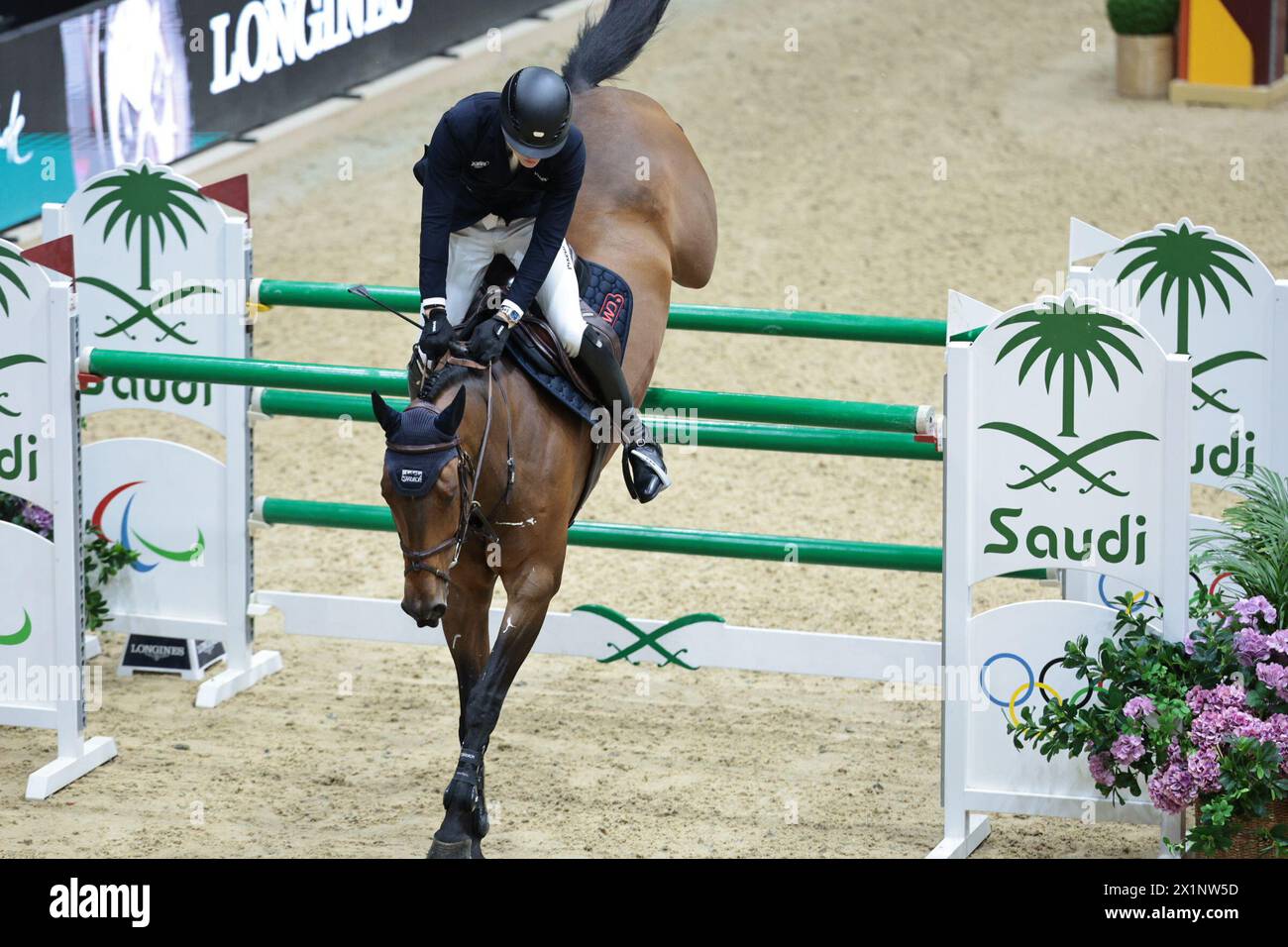 Max Kühner of Austria with EIC Up Too Jacco Blue during the Longines ...