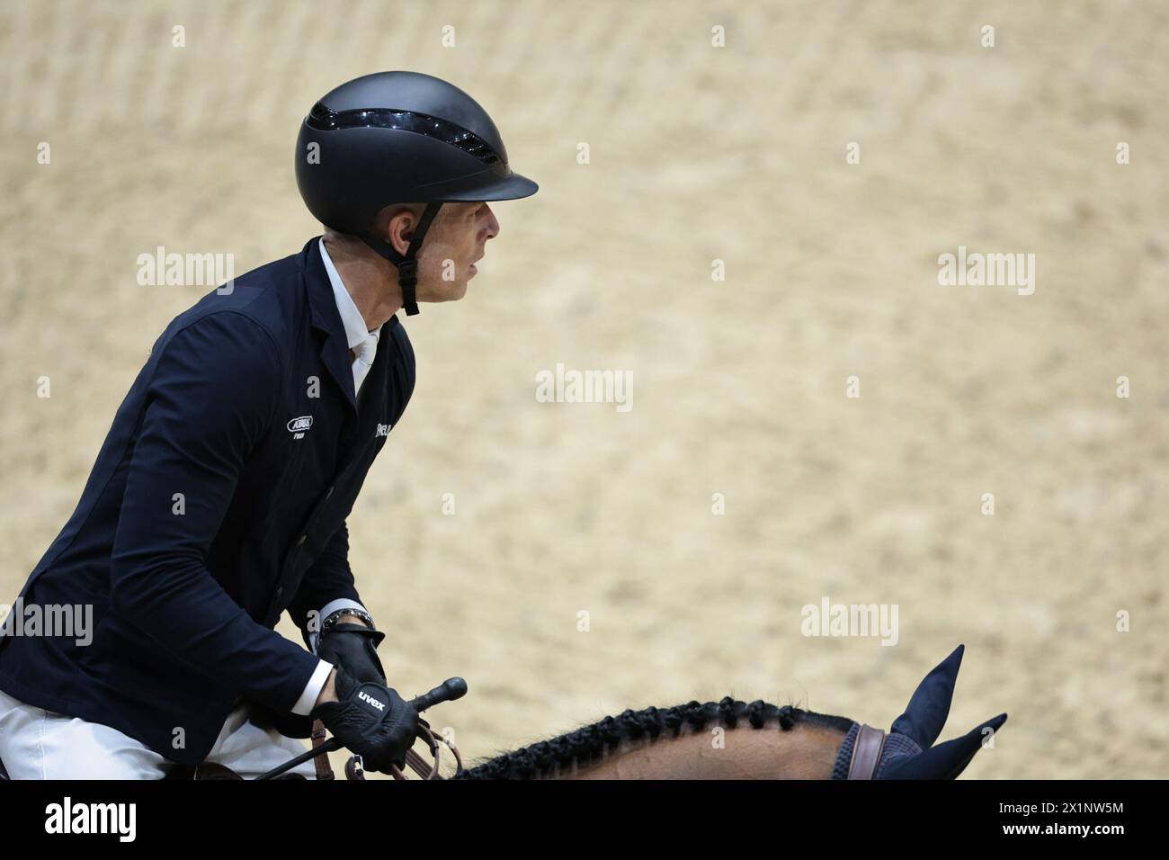 Max Kühner of Austria with EIC Up Too Jacco Blue during the Longines ...