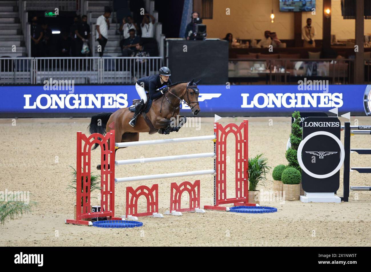 Max Kühner of Austria with EIC Up Too Jacco Blue during the Longines ...