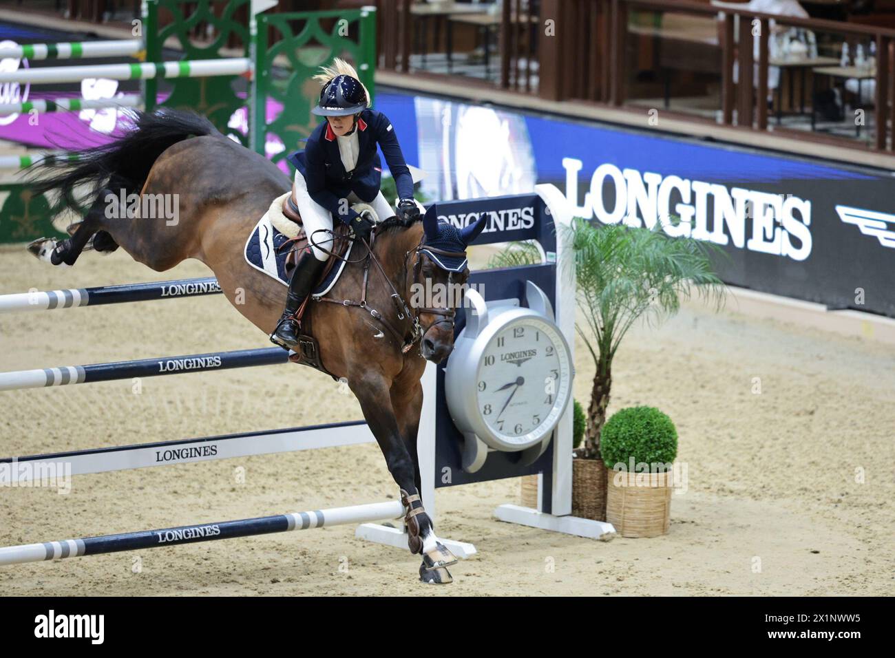 Jessica Mendoza of Great Britain with I-Cap CL Z during the Longines ...