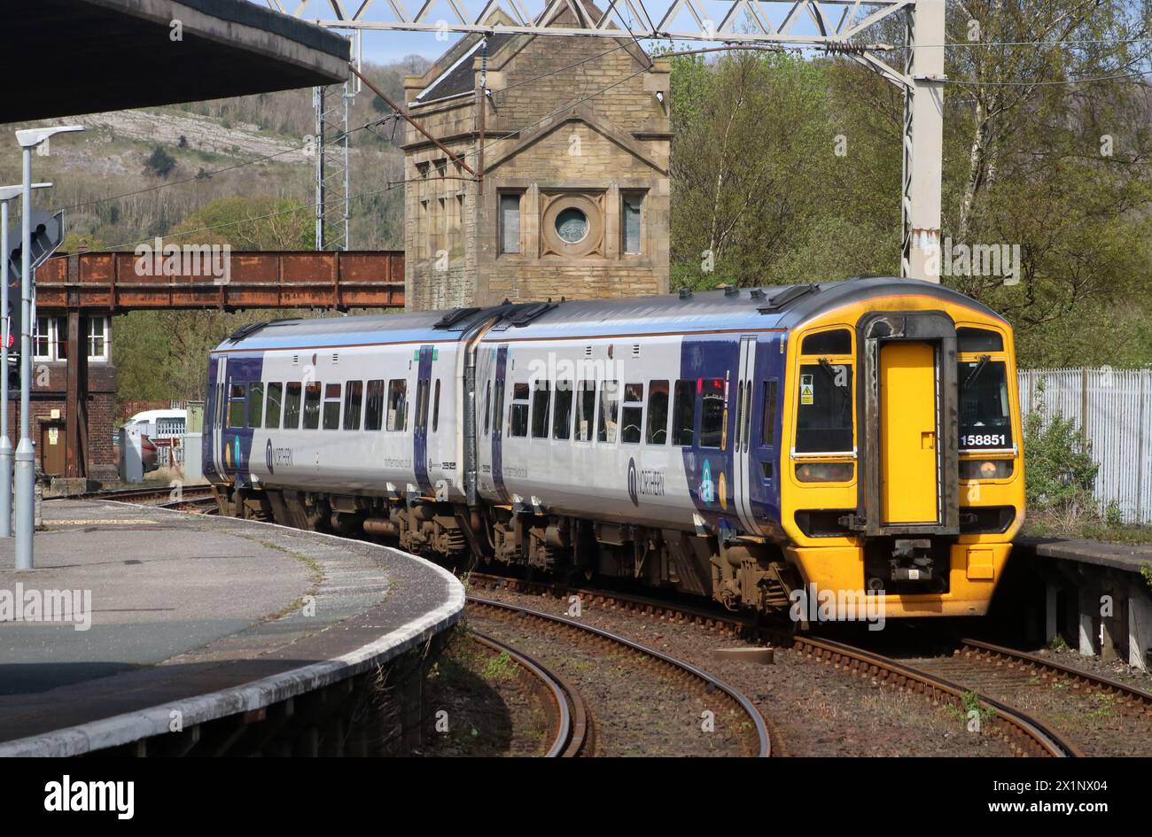 Norther trains class 158 express sprinter diesel multiple-unit entering ...