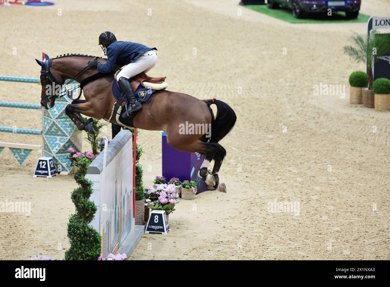 Abdelrahman Shousha of Egypt with Quincy 230 during the Longines FEI ...