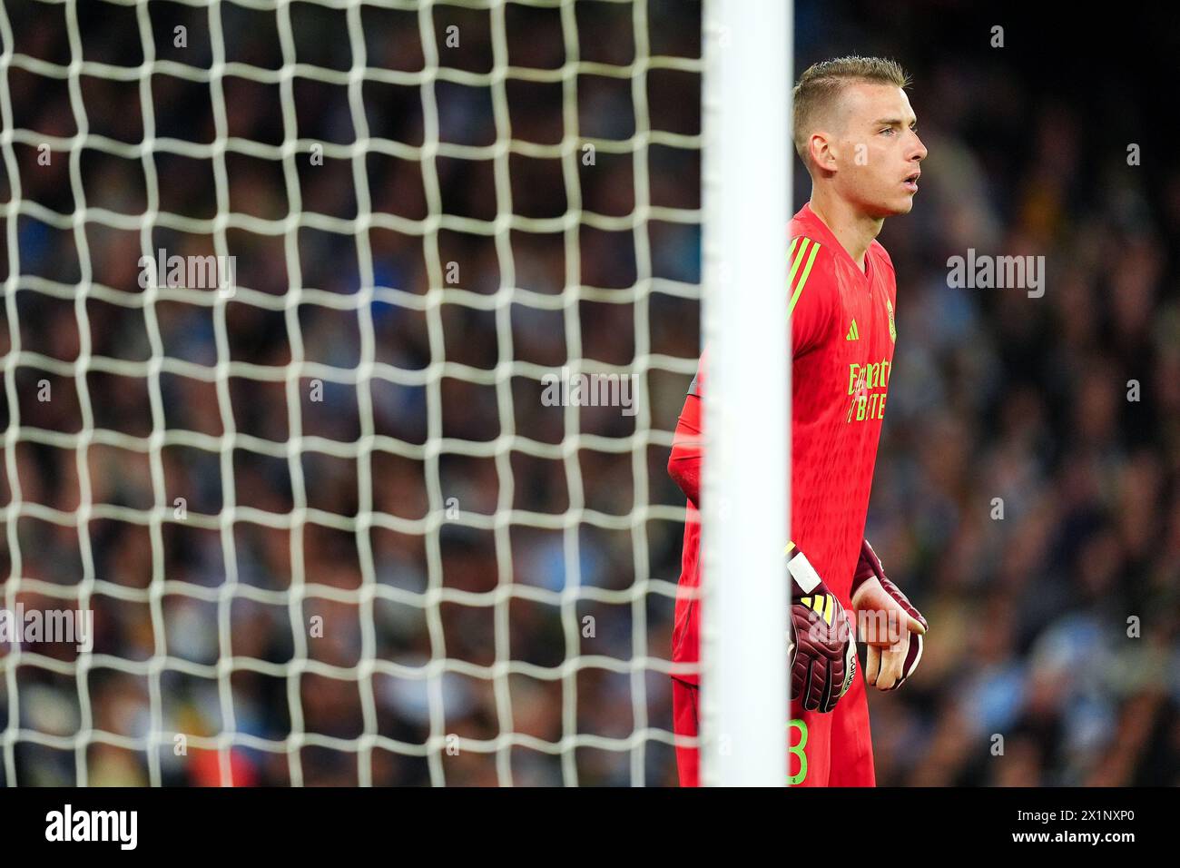 Real Madrid's Andriy Lunin during the UEFA Champions League quarter ...