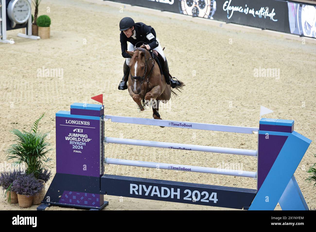 Henrik von Eckermann of Sweden with King Edward during the Longines FEI ...