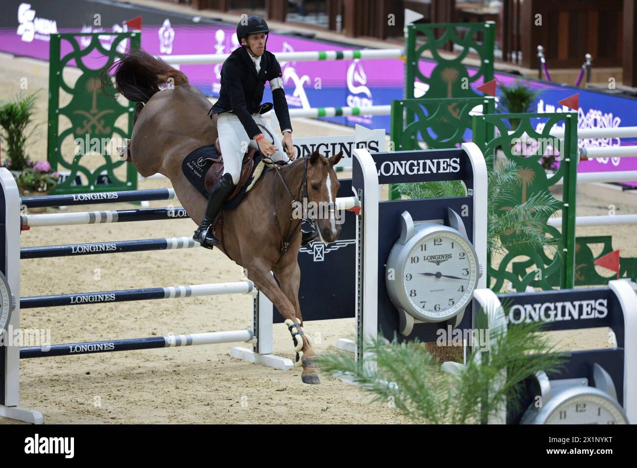 Henrik von Eckermann of Sweden with King Edward during the Longines FEI ...