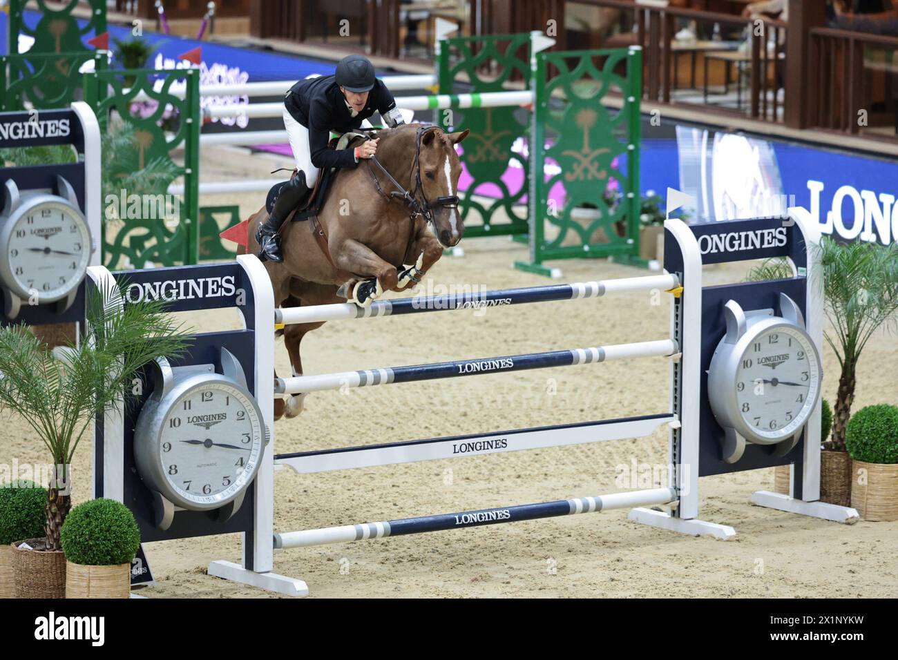 Henrik von Eckermann of Sweden with King Edward during the Longines FEI ...